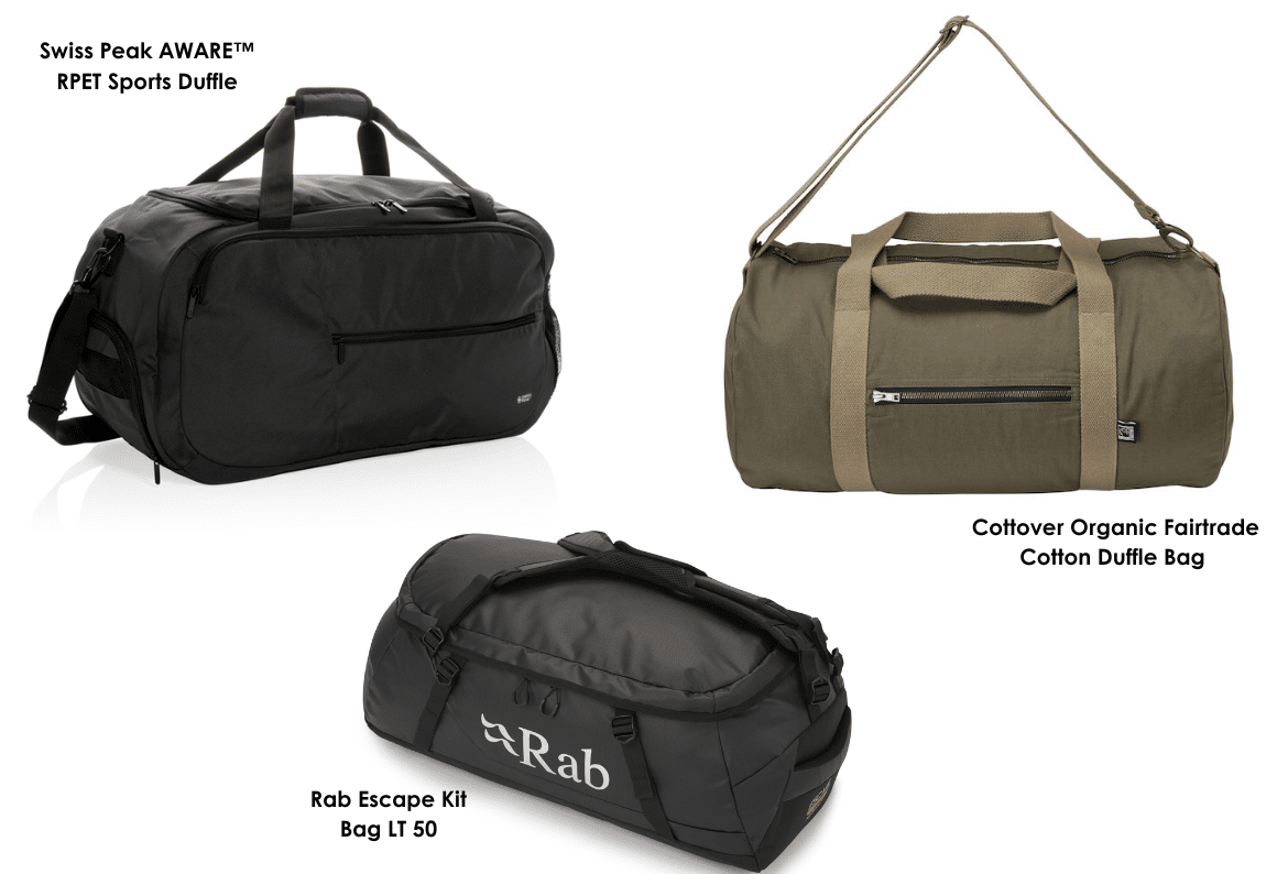 Top 3 Sustainable Branded Duffle Bags – Firebrand Promotions